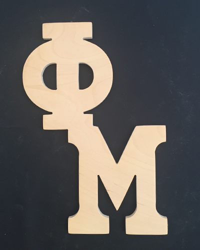 Phi Mu Offset Vertical Letters - DuPree Sports